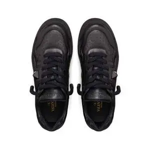 Valentino Garavani Nappa Leather Roman Stud Trainers - Black