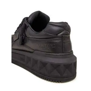 Valentino Garavani Nappa Leather Roman Stud Trainers - Black
