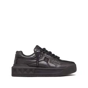 Valentino Garavani Nappa Leather Roman Stud Trainers - Black