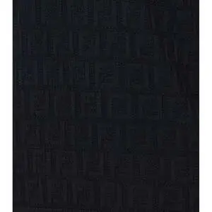 Fendi Knitted All Over Logo Short Sleeve Crew Neck T-shirt - Black
