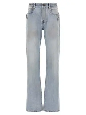 Balenciaga City" Effect Cotton Denim Jeans - Blue