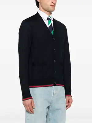 Gucci Wool Cardigan With Web Detail