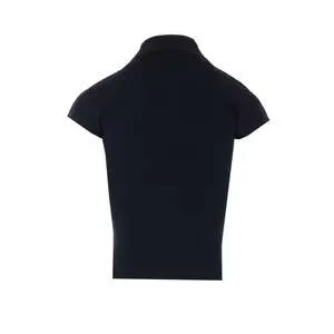 Dolce & Gabbana Ribbed Polo With Jewel Buttons - Black