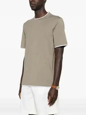 Brunello Cucinelli T-shirt With Faux-layering - Multicolor