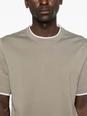 Brunello Cucinelli T-shirt With Faux-layering - Multicolor
