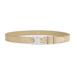 Celine Celine Suede Calfskin Belt With Triomphe Closure Multicolor