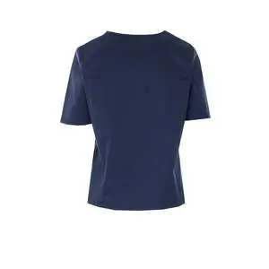 Herno Short Sleeve T-shirt With Side Slits And Button Detail - Blue