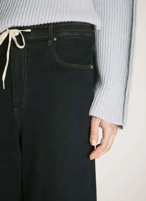 Marni Wide-leg Stretch Jeans With Integrated Belt