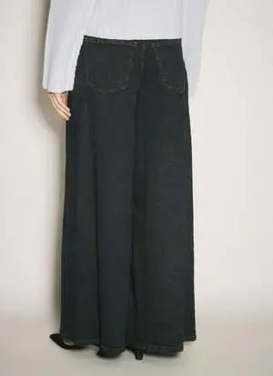 Marni Wide-leg Stretch Jeans With Integrated Belt