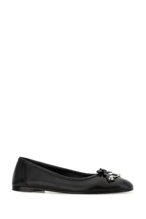 Balenciaga Leather City Up Ballerinas