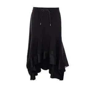 Sacai Asymmetrical Pleated Flounce Skirt