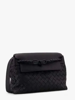 Bottega Veneta Andiamo Leather Shoulder Bag With Intrecciato Pattern - Multicolor