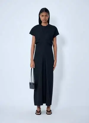 TOTEME Slouch Wool Maxi Dress - Black
