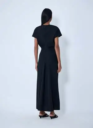 TOTEME Slouch Wool Maxi Dress - Black