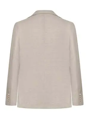 Tagliatore Montecarlo Tailored Linen Jacket In Dove Grey - Gray