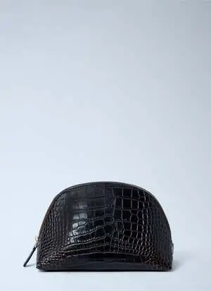 TOTEME Croc-embossed Leather Dome Pouch