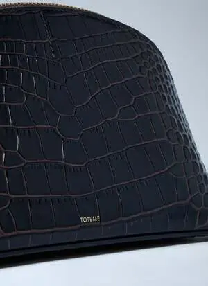 TOTEME Croc-embossed Leather Dome Pouch