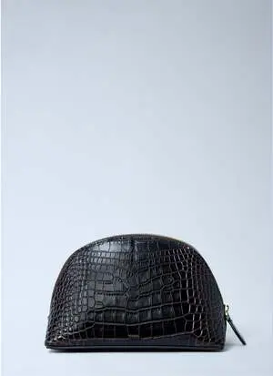 TOTEME Croc-embossed Leather Dome Pouch - Multicolor