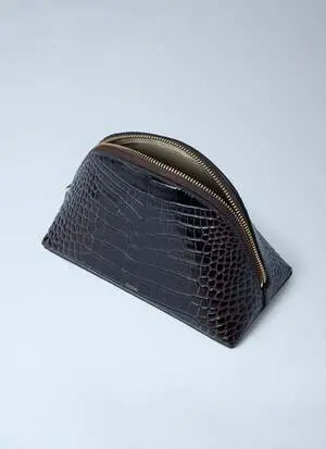 TOTEME Croc-embossed Leather Dome Pouch - Multicolor