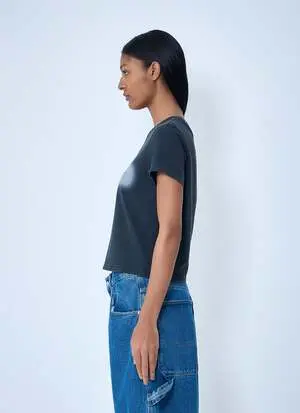 Alexander Wang Cotton Jersey Logo T-shirt - Gray