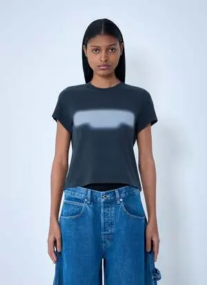 Alexander Wang ALEXANDER WANG Cotton Jersey Logo T-Shirt Gray