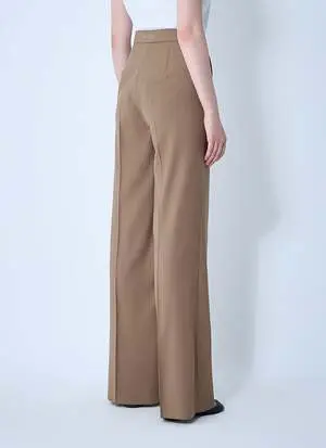 Max Mara Tailored Wool Grain-de-poudre Pants - Brown