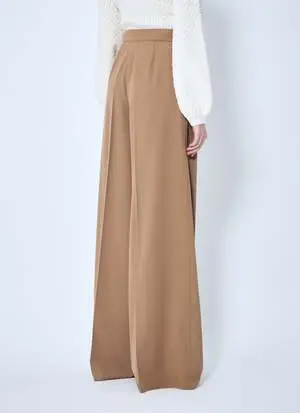 Max Mara Gabardine Wool Wide-leg Pants - Multicolor