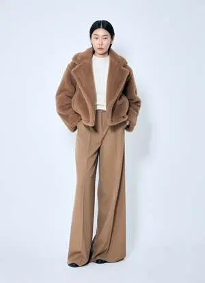 Max Mara Gabardine Wool Wide-leg Pants