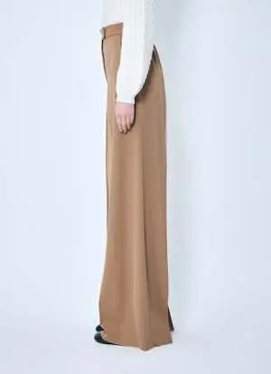 Max Mara Gabardine Wool Wide-leg Pants