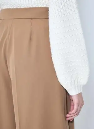 Max Mara Gabardine Wool Wide-leg Pants
