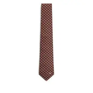 Valentino Garavani Jacquard Vlogo Plaque Neck Tie - Black
