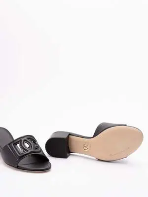 Dolce & Gabbana Calfskin Dg Logo Slides - Multicolor