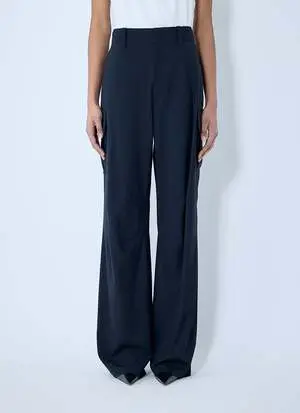 Bottega Veneta Fine Wool Cargo Pants - Blue