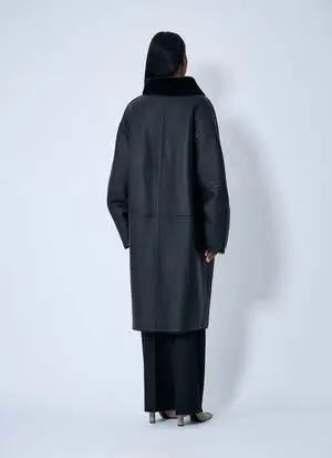 TOTEME Shearling Wrap Coat