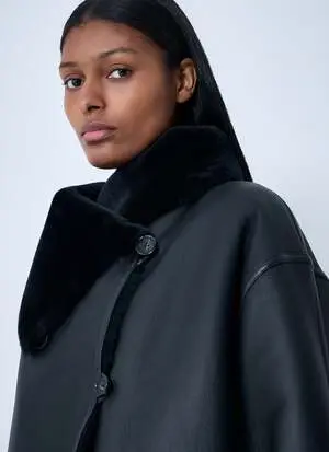 TOTEME Shearling Wrap Coat