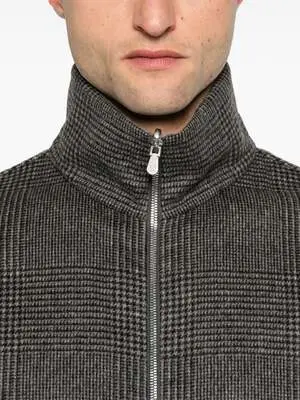 Brunello Cucinelli Cashmere Check Bomber Jacket - Multicolor