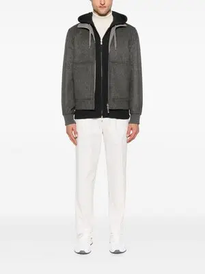 Brunello Cucinelli Cashmere Check Bomber Jacket - Multicolor