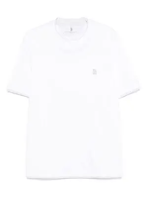 Brunello Cucinelli Logo Cotton T-shirt - Multicolor