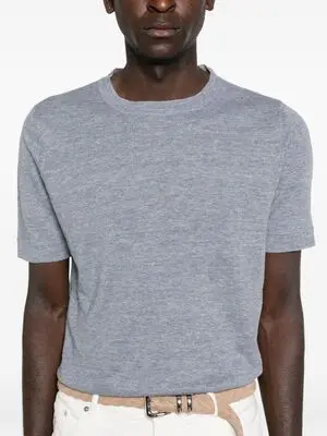 Brunello Cucinelli Fine Knit Linen Blend Sweater
