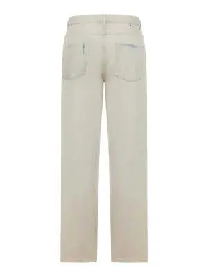 GOLDEN GOOSE Light Wash Distressed Straight Leg Jeans - Multicolor