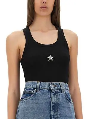 Stella McCartney Crystal Mini Star Tank Top - Black