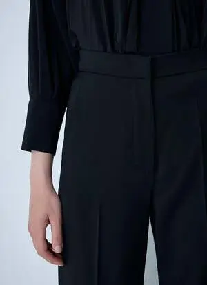 Max Mara Tailored Wool Grain-de-poudre High Waisted Pants