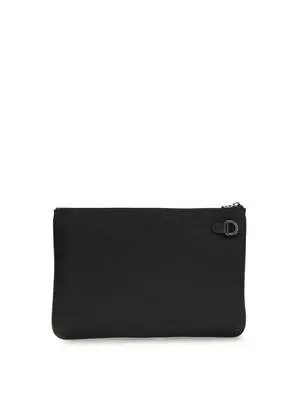 Kiton Leather Pouch With Applied Brass Logo