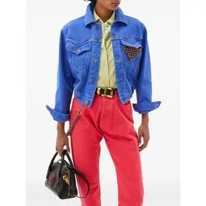 Versace Sky Cotton Denim Jacket - Blue