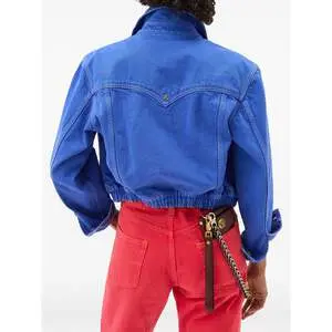 Versace Sky Cotton Denim Jacket - Blue