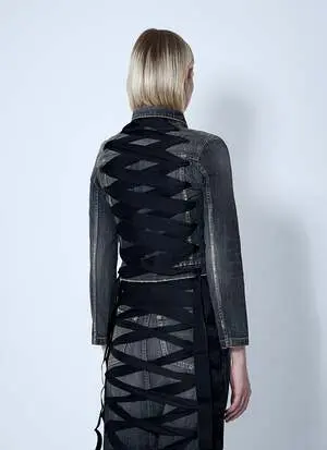 Balenciaga Lace-up Denim Jacket