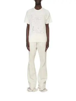 Rick Owens Brad T Crew Neck Cotton T-shirt With Print - Multicolor