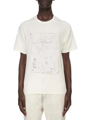 Rick Owens Brad T Crew Neck Cotton T-shirt With Print - Multicolor