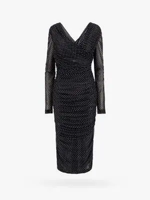 Dolce & Gabbana Polka-dot Ruched Midi Dress - Multicolor