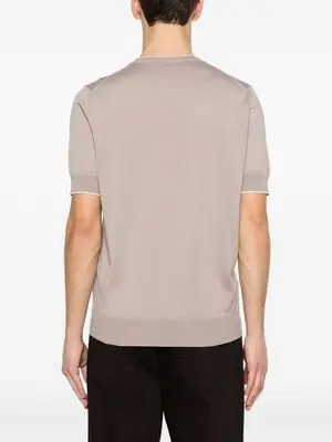 Brunello Cucinelli Knitted Cotton T-shirt - Multicolor